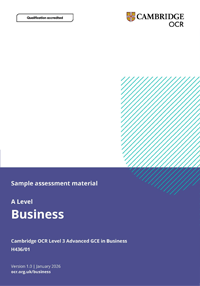 Cambridge OCR New A Level in Business