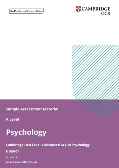 Cambridge OCR's refreshed A Level in Psychology