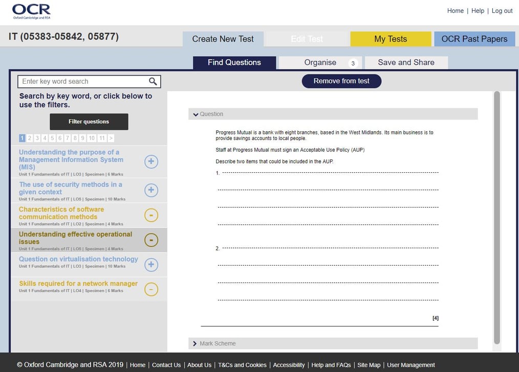 Computing - ExamBuilder