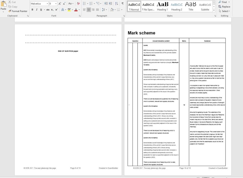 History - ExamBuilder