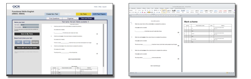 OCR New Functional Skills - ExamBuilder