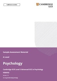 Cambridge OCR's refreshed A Level in Psychology